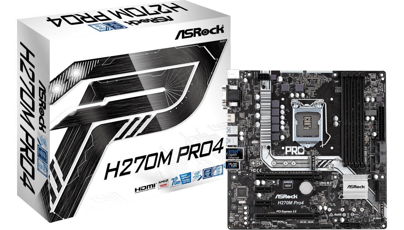 ASRock H270M PRO4 (2xPCI-E DDR4 USB3/M.2) - Płyty główne Socket 1151 ...